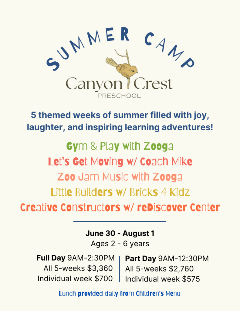 Summer Camp - Canyon Crest Preschool